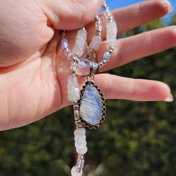 Jewelry | Moonstone Bead Necklace 925 | Poshmark